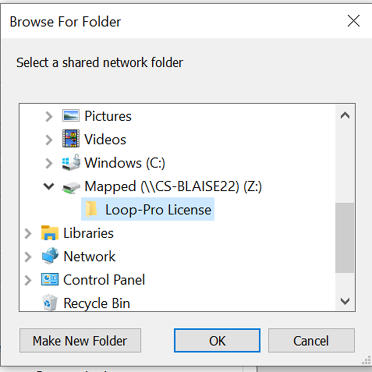 Procedure to add and check Mapped Folders